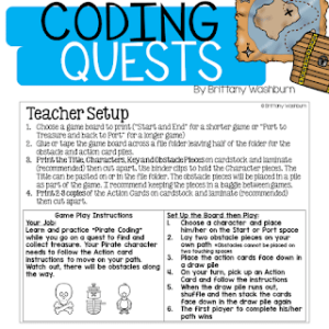 Coding Quests - Computer Science Printable Board Games
