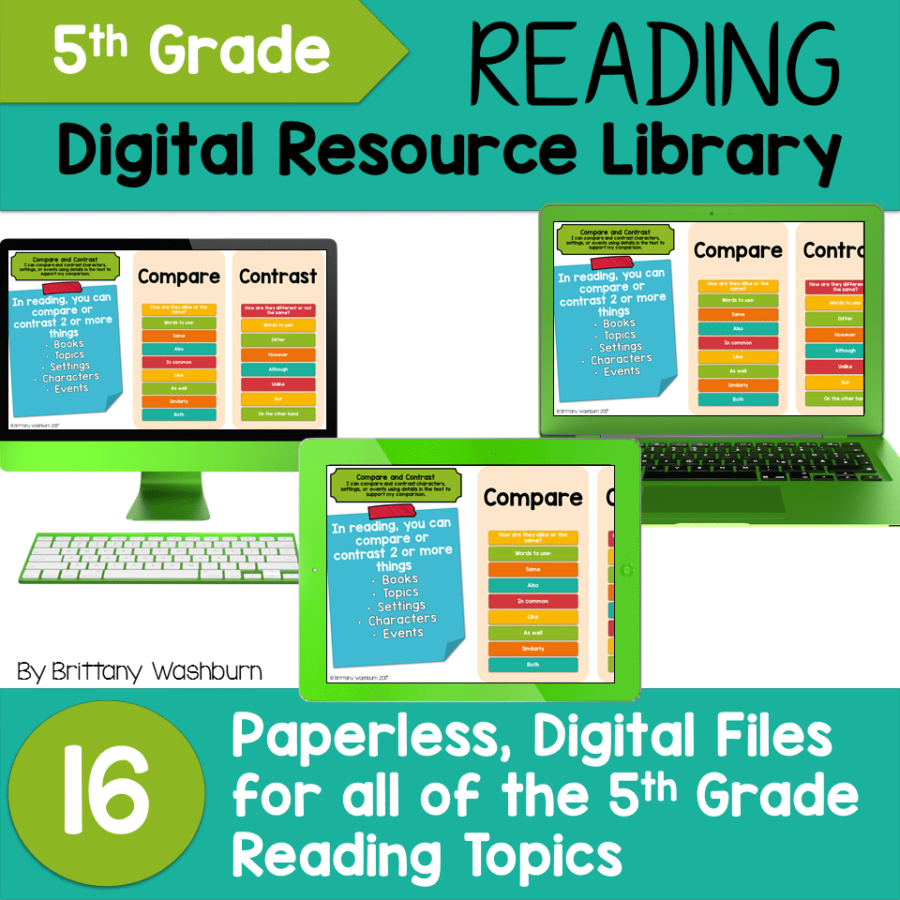 5th Grade Reading Standards Digital Resource Library - Technology ...