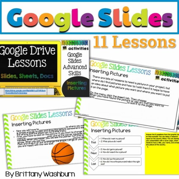Google Slides Lessons - 11 Lesson Complete Unit