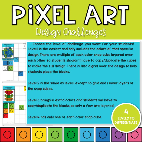 Earth Day Digital Pixel Art STEM Challenges