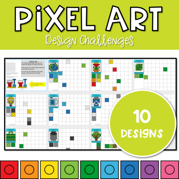 Earth Day Digital Pixel Art STEM Challenges