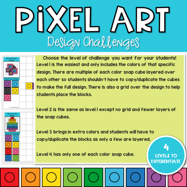 Easter Digital Pixel Art STEM Challenges