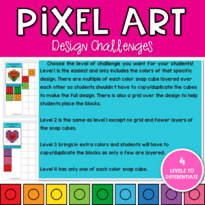 Valentine's Day Pixel Art STEM Challenges