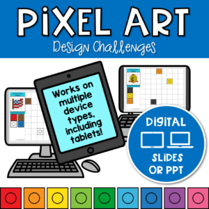 Independence Day Digital Pixel Art STEM Challenges