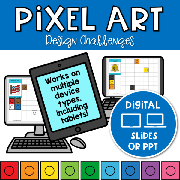 Independence Day Digital Pixel Art STEM Challenges