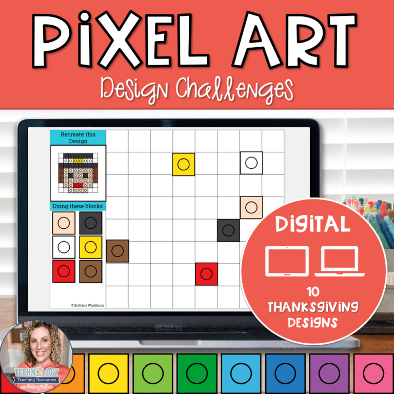 Thanksgiving Digital Pixel Art STEM Activity