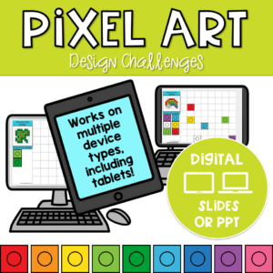 St. Patrick's Day Digital Pixel Art STEM Challenges