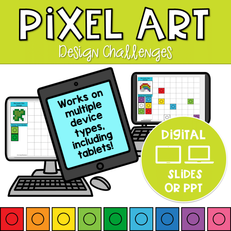 St. Patrick's Day Digital Pixel Art STEM Challenges