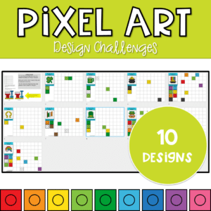 St. Patrick's Day Digital Pixel Art STEM Challenges