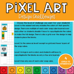 Halloween Digital Pixel Art STEM Challenges