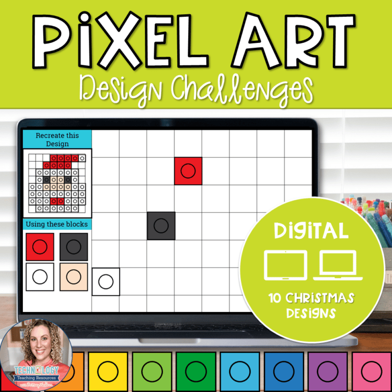Christmas Digital Pixel Art STEM Challenges
