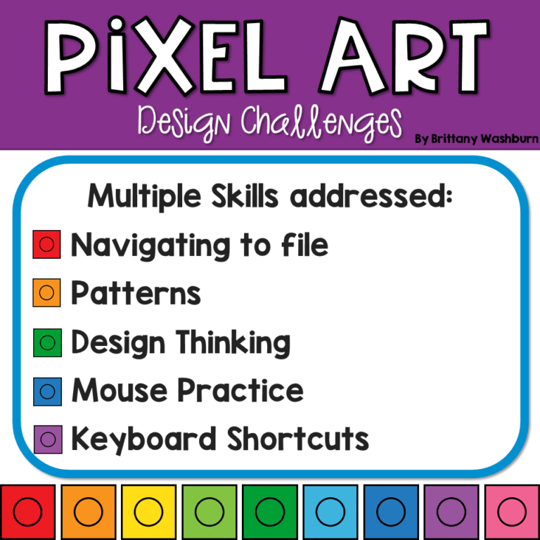Mardi Gras Pixel Art with Counting Cubes