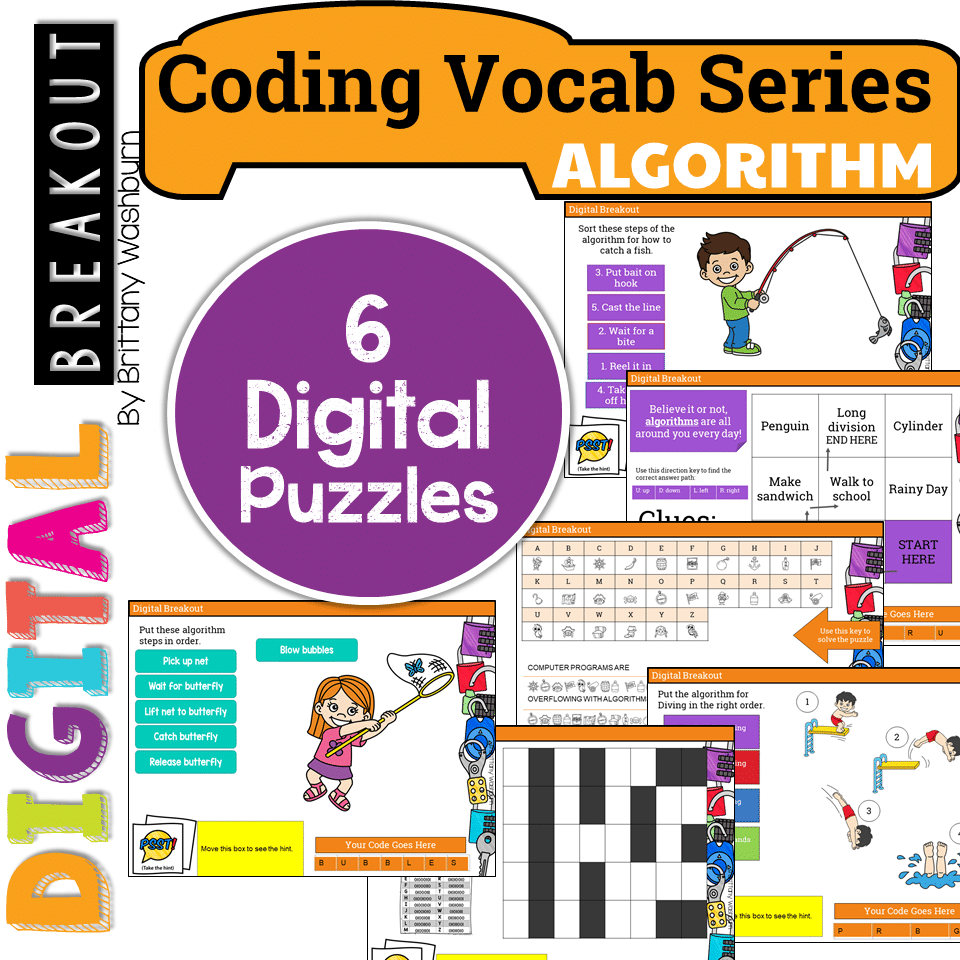 Coding Vocab Digital Breakout: Algorithms - Technology Curriculum