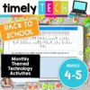 Grades 4-5 Timely Tech: Back to School Themed Computer Lab Lessons
