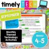 Grades 4-5 Timely Tech: September Themed Computer Lab Lessons