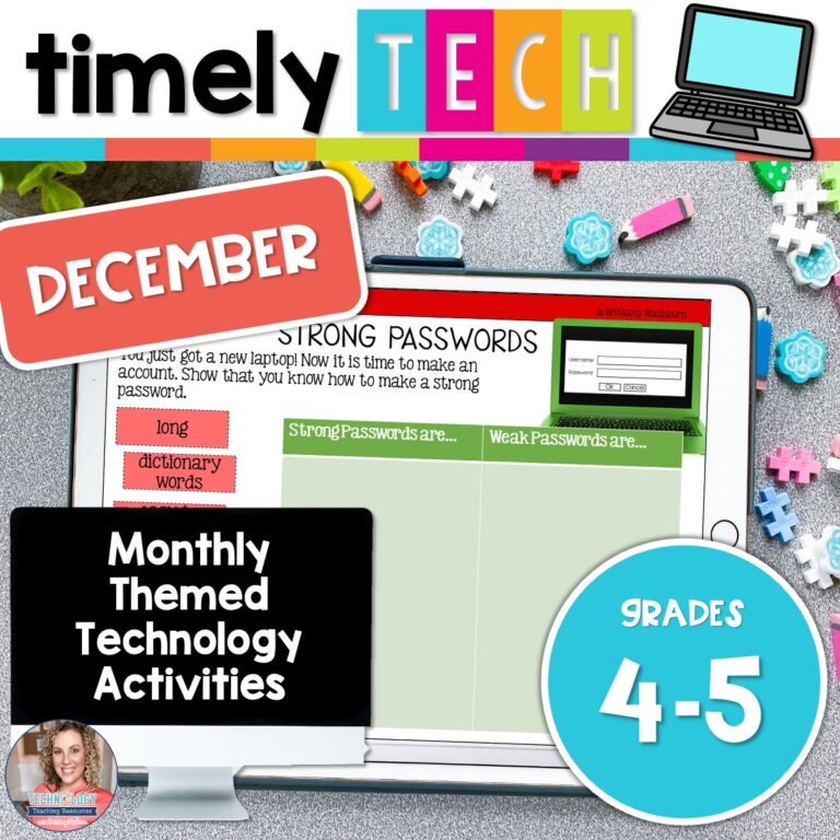 Grades 4-5 Timely Tech: December Themed Computer Lab Lessons