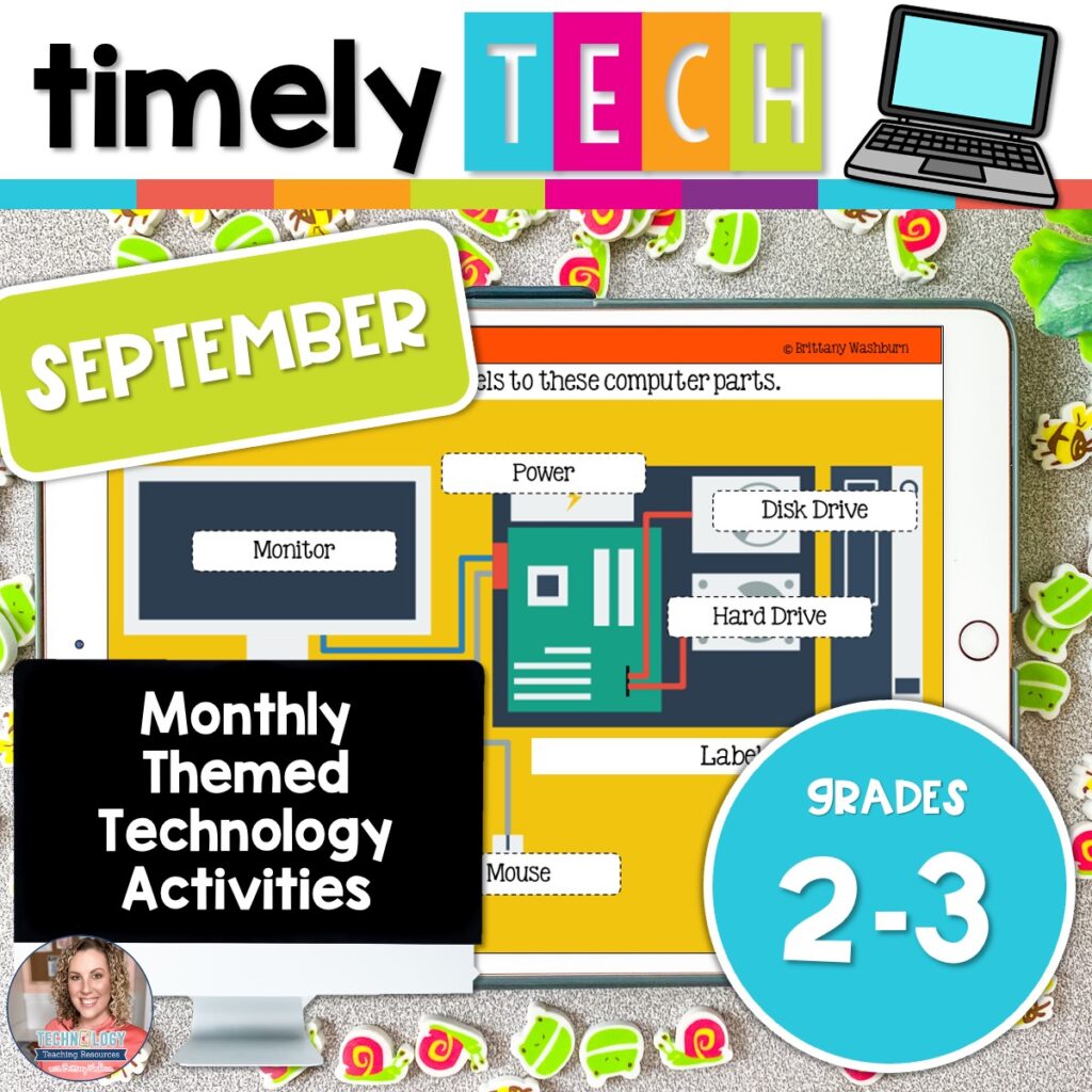 K-1 Timely Tech September Themed Computer Lab Lessons