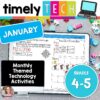 Grades 4-5 Timely Tech: January Themed Computer Lab Lessons