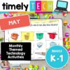 K-1 Timely Tech May Themed Computer Lab Lessons