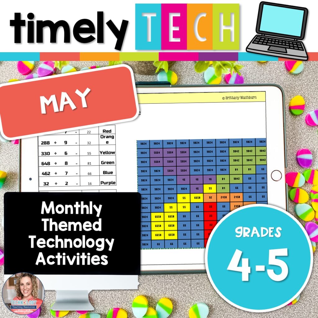Grades 4-5 Timely Tech: May Themed Computer Lab Lessons