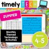 Grades 4-5 Timely Tech: Summer Themed Computer Lab Lessons