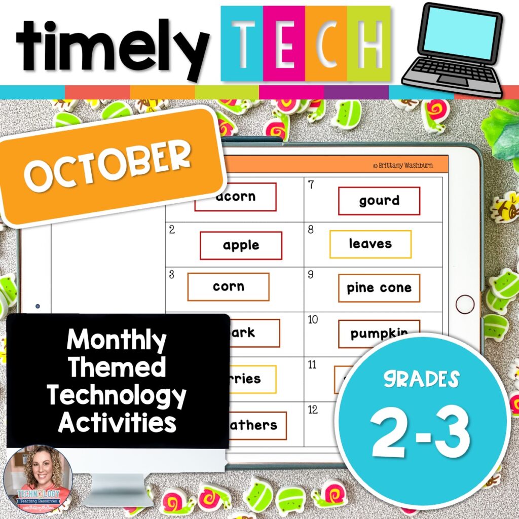 Grades 2-3 Timely Tech: October Themed Computer Lab Lessons