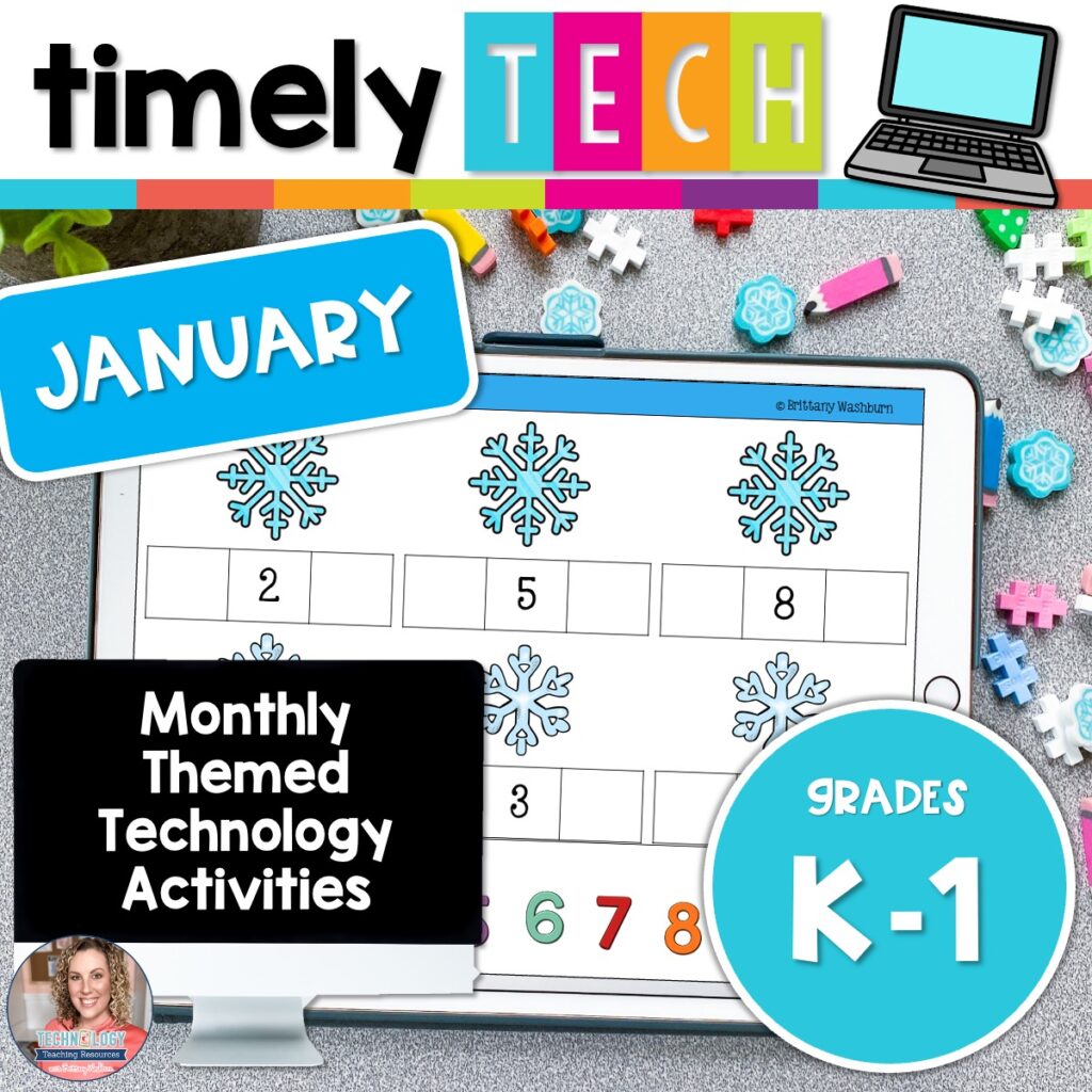K-1 Timely Tech January Themed Computer Lab Lessons