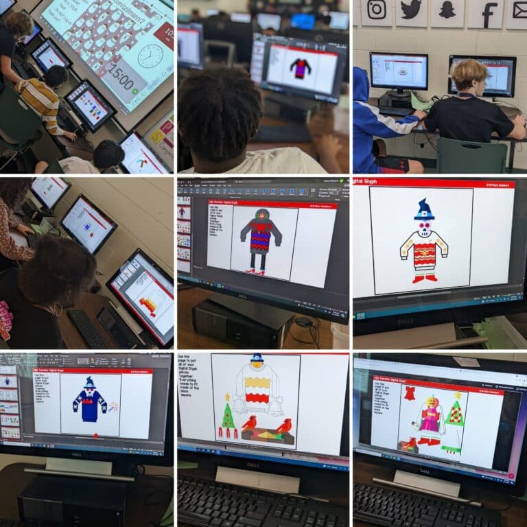 Ugly Christmas Sweater Digital Glyph Activity