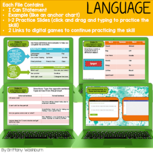 5th Grade Digital ELA Activities