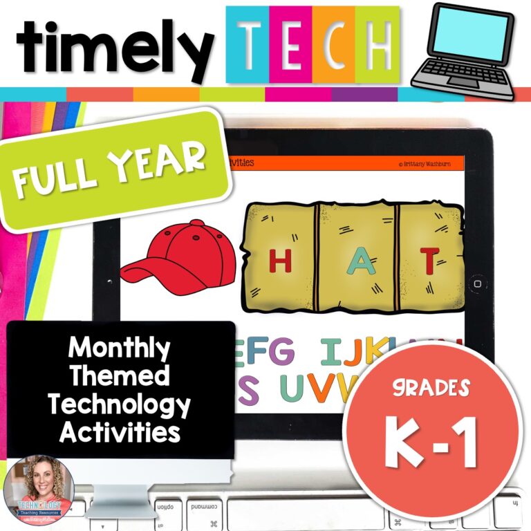 Grades K-1 Digital Activities Full Year Monthly Themed