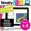 Grades 4-5 Digital Activities Full Year Monthly Themed
