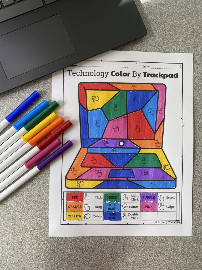Color By Trackpad Gestures for Engaging Learning