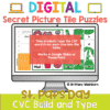 CVC Words Saint Patrick's Day Digital Secret Picture Tile Puzzles
