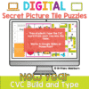 CVC Words New Year Theme Digital Secret Picture Tile Puzzles
