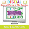 Shape Matching Holidays Digital Secret Picture Tile Puzzles