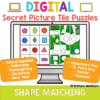Shape Matching Holidays Digital Secret Picture Tile Puzzles