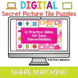 Shape Matching Holidays Digital Secret Picture Tile Puzzles