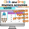 Winter Digital Phonics Click and Drag Practice