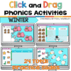 Winter Digital Phonics Click and Drag Practice