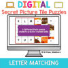Alphabet Letter Matching Digital Secret Picture Tile Puzzles