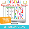 Alphabet Letter Matching Digital Secret Picture Tile Puzzles