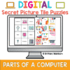 Parts of a Computer Digital Secret Picture Tile Puzzles
