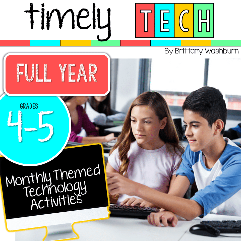 Grades 4-5 Digital Activities Full Year Monthly Themed