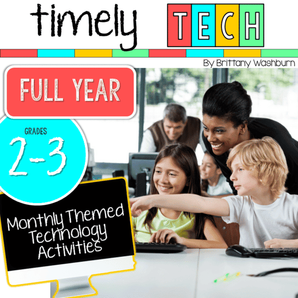 Grades 2-3 Digital Activities Full Year Monthly Themed