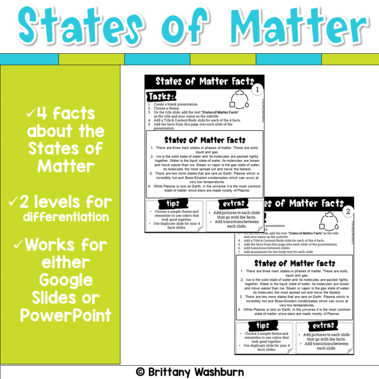 States of Matter Presentation Projects