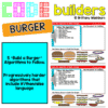 Burger Code Builders - Algorithm and Decomposing Digital Activities