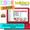 Burger Code Builders - Algorithm and Decomposing Digital Activities