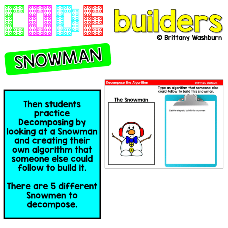 Snowman Code Builders Digital Activities