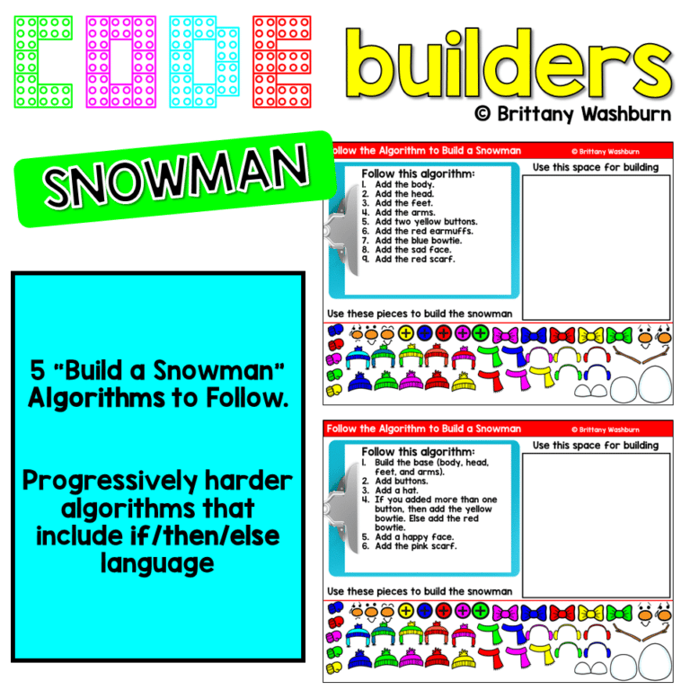 Snowman Code Builders Digital Activities