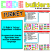 Turkey Code Builders Digital Activities Thanksgiving Computer Science